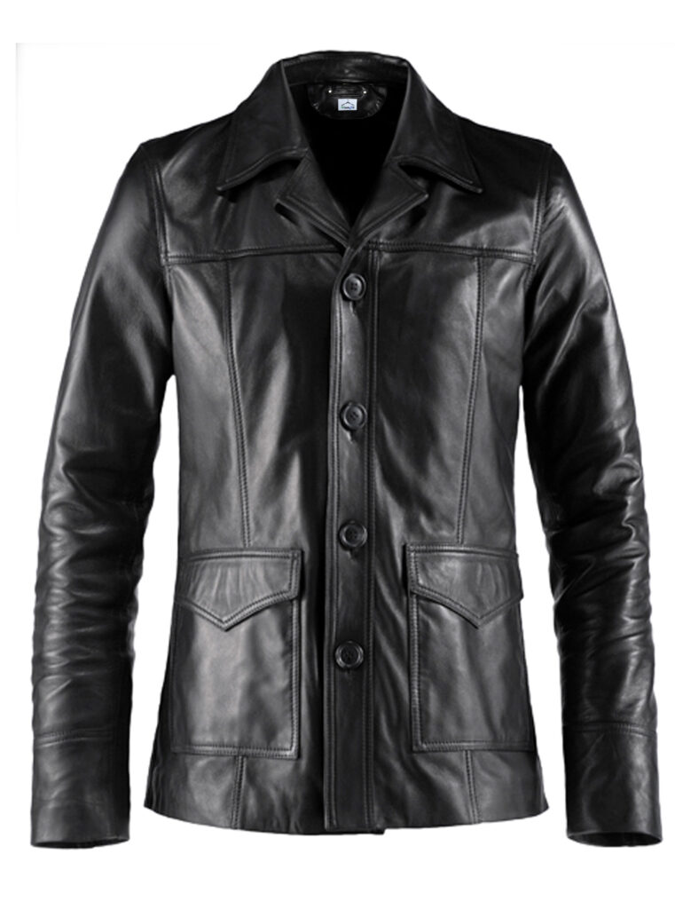 Hitman Leather Jacket Black lambskin Coat Blazer Men
