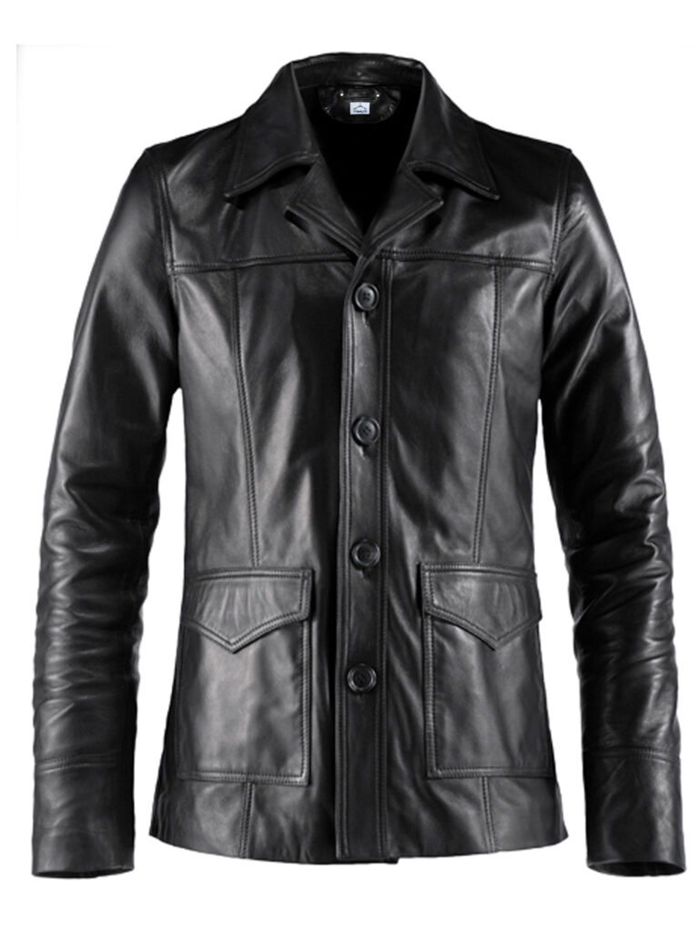 Hitman Leather Jacket Black lambskin Coat Blazer Men